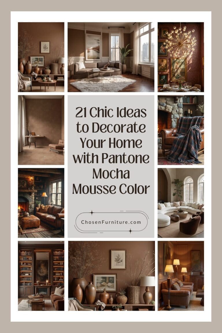 21 Ideas to Decorate with Pantone Mocha Mousse Color - Chosen Furniture