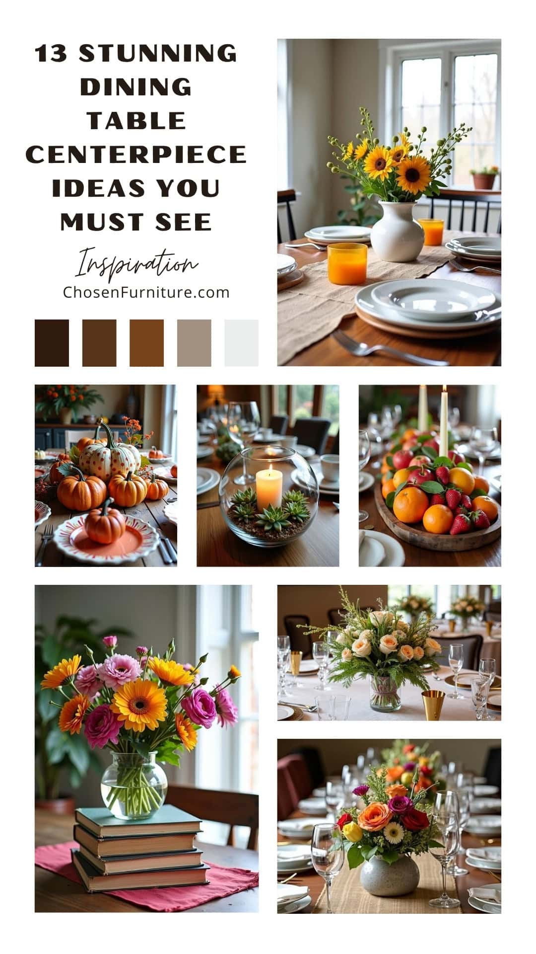 13 Stunning Dining Table Centerpiece Ideas - Chosen Furniture