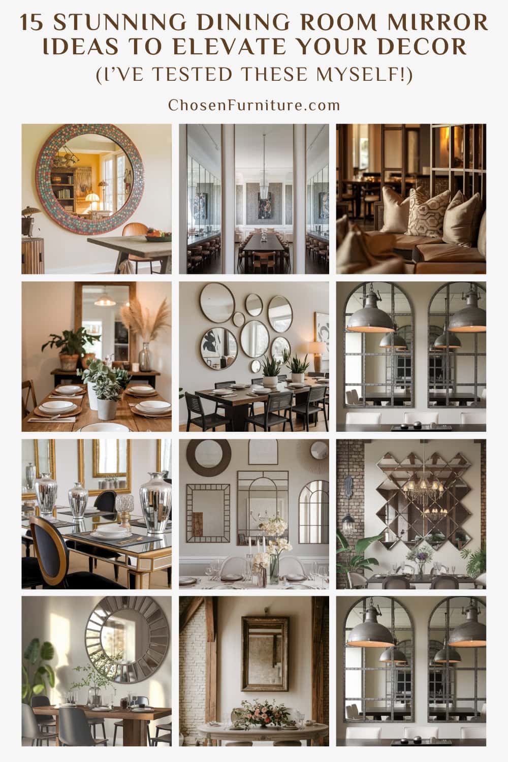 15 Stunning Dining Room Mirror Ideas - Chosen Furniture