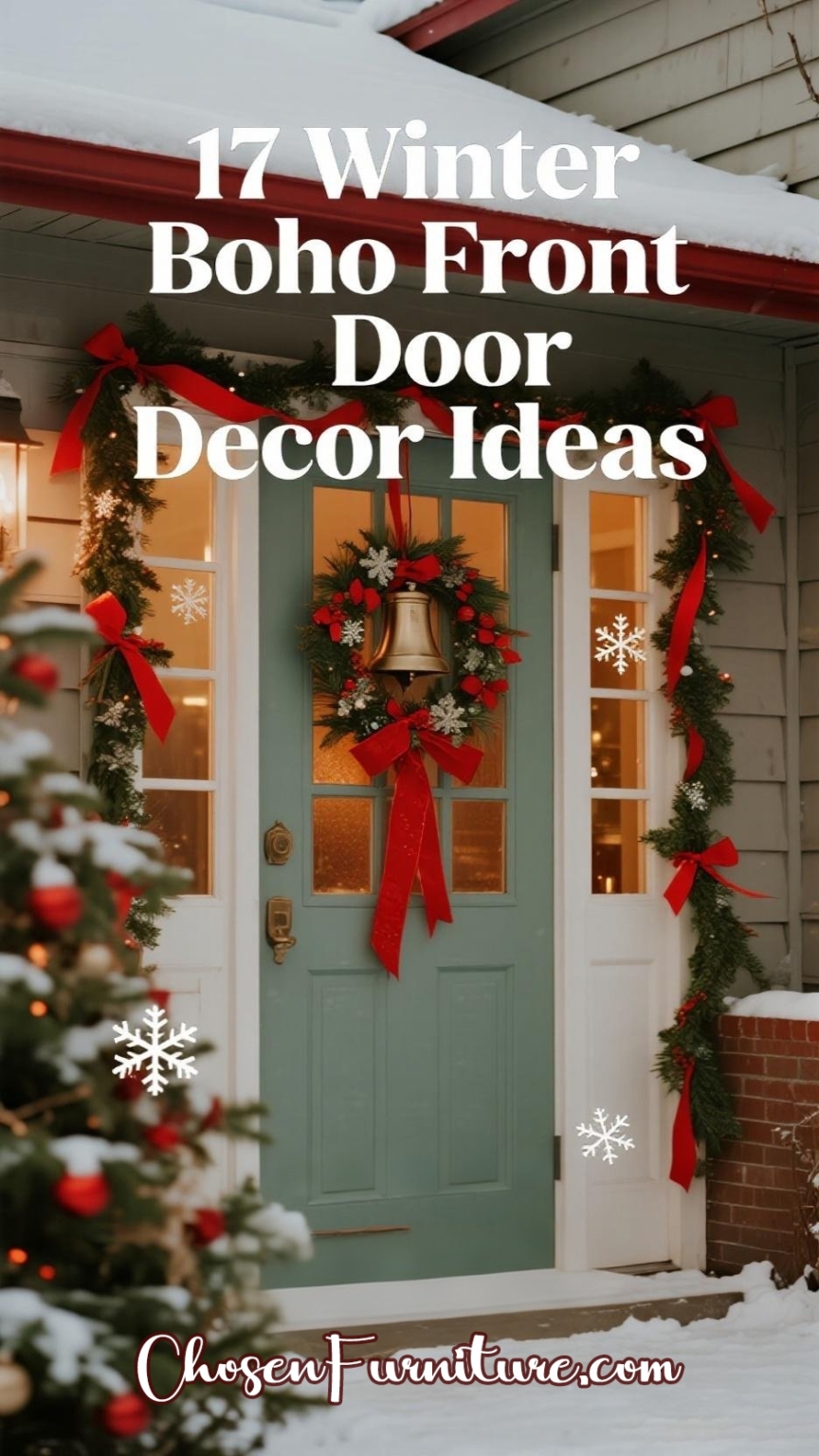 17 Winter Boho Front Door Decor Ideas - Chosen Furniture